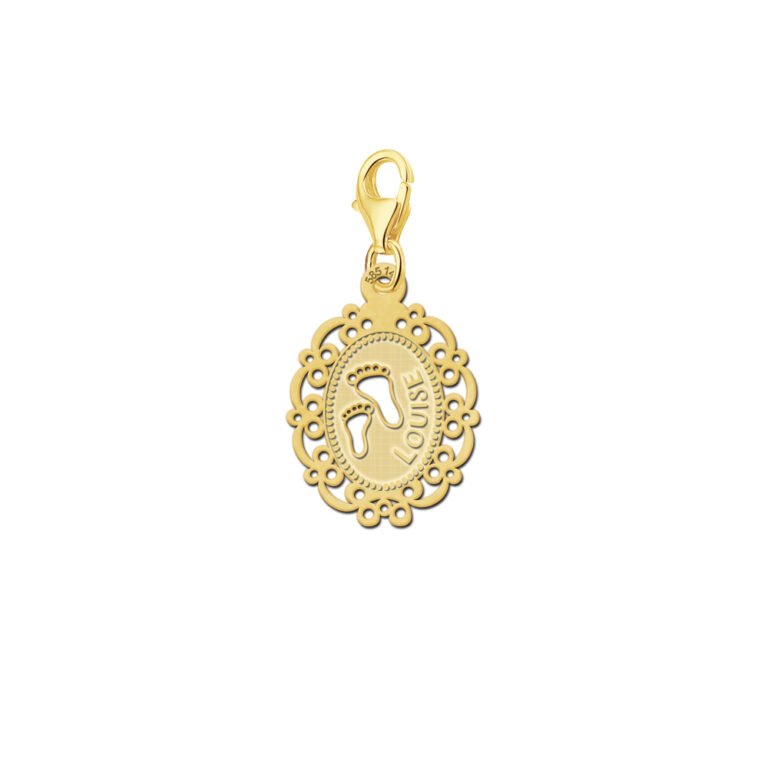 Names4ever Gouden Baby Bedel met Naam - Juwelier It's Beautiful Ommen